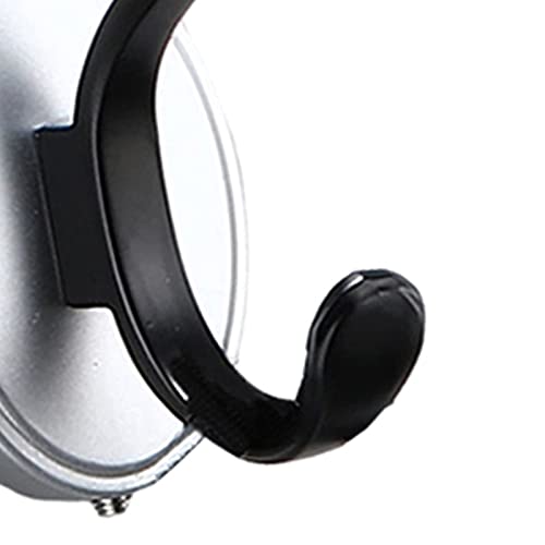 KLKCMS Small Coat Hook Wall-Mounted, Puncture- Coat-hat-Coat Hanger Heavy Duty Gadgets, Black Silver Oval, 66x68x100mm