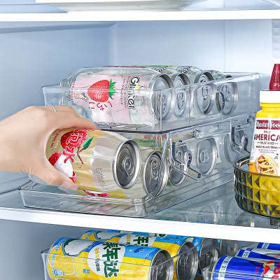 Double - Layer Soda Can Organizer - Auto Rolling - Best For Kitchen And Refrigerator Organizer