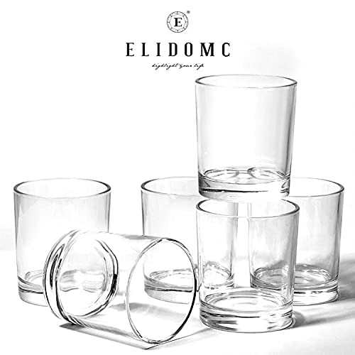 E ELIDOMC Italian Crafted 6Pcs Old Fashioned Whiskey Glasses, 11Oz Whiskey Glasses For Drinking Bourbon Scotch Cocktail Irish Whisky, Premiun Old Fashioned Glasses Set of 6