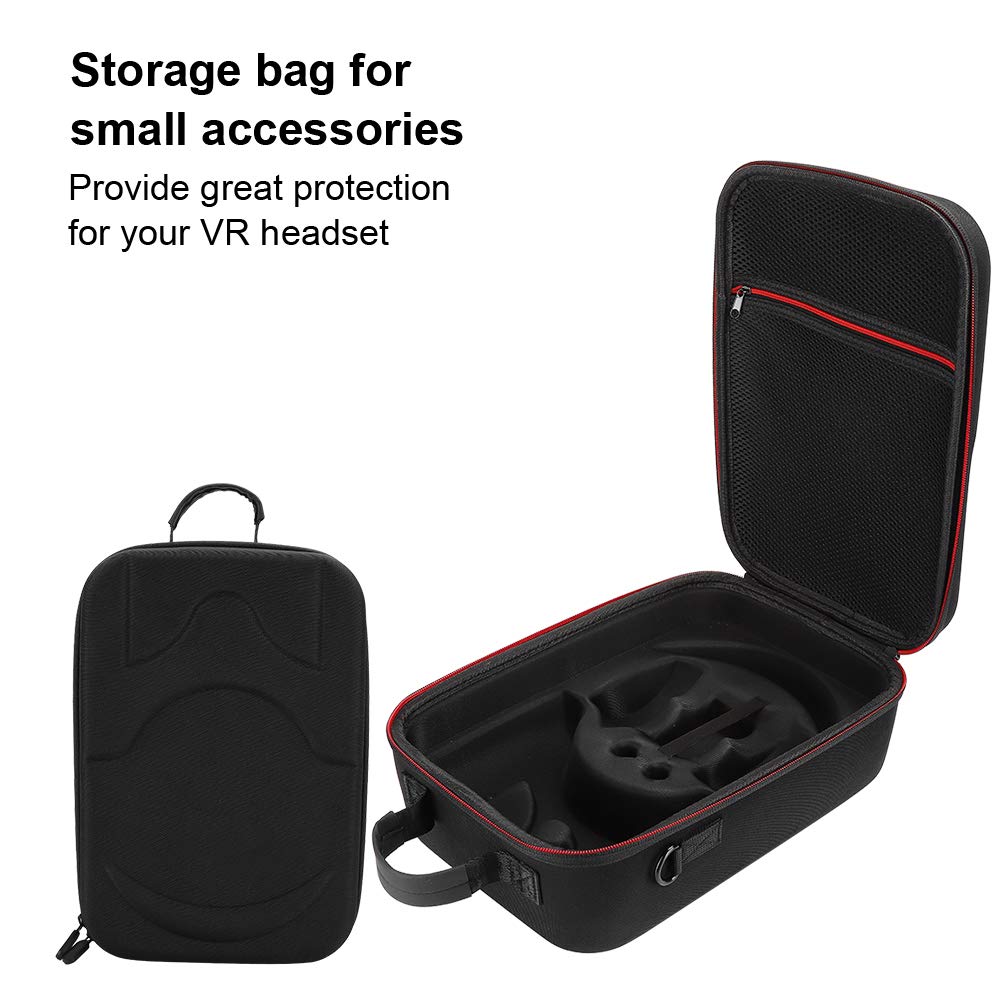 Summer Enjoyment Meiyya Vertical Storage Bag with Comfortable Handle VR Headset Protective Case with Shoulder Strap for Travel Gaming Oculus Quest VR Glass(Black)