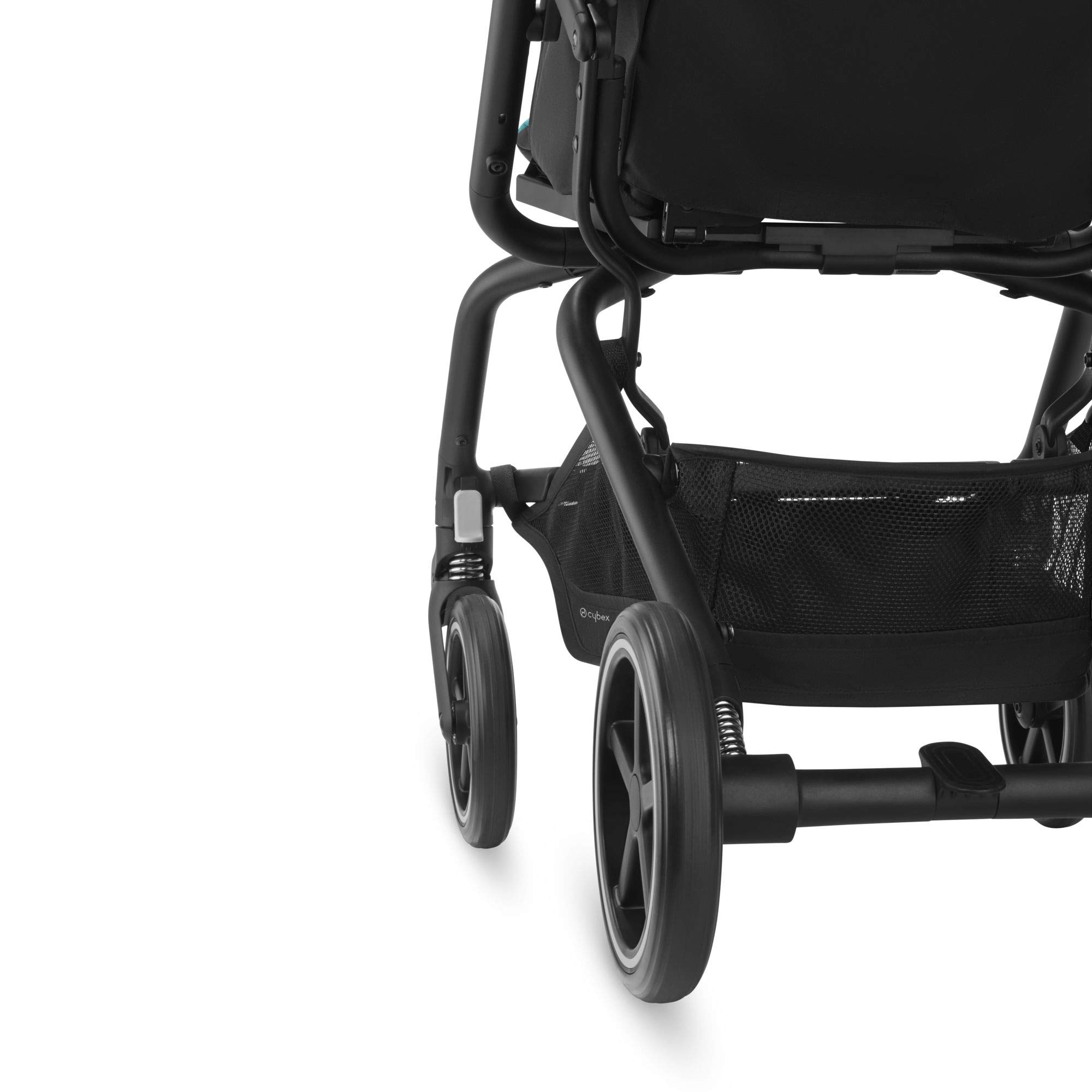 Cybex Eezy S + 2 Lightweight Travel Baby Stroller for 6 Months+, Compatible with Infant Car Seats, Compact Fold, Stands for Storage, All-Terrain Wheels, Deep Black