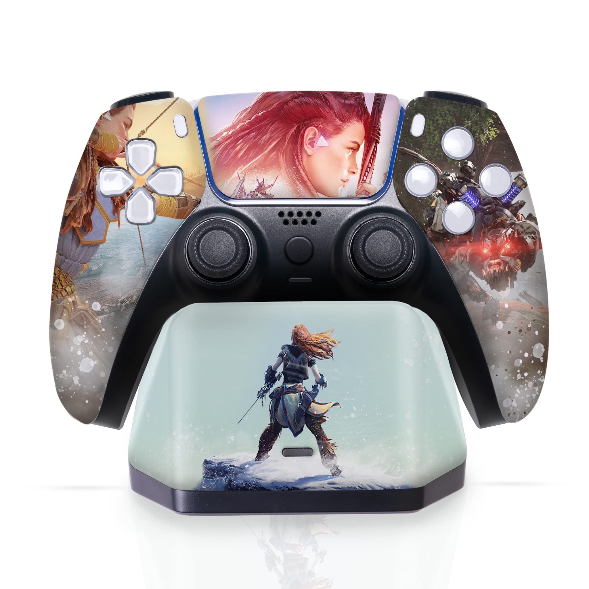 Dyeport Original PS-5 Controller with Quick Magnetic Charging Stand Compatible with PS-5 Console | Made in USA with Advanced Hydrographic Technology (NOT JUST A Skin or Sticker)(Controller Included)