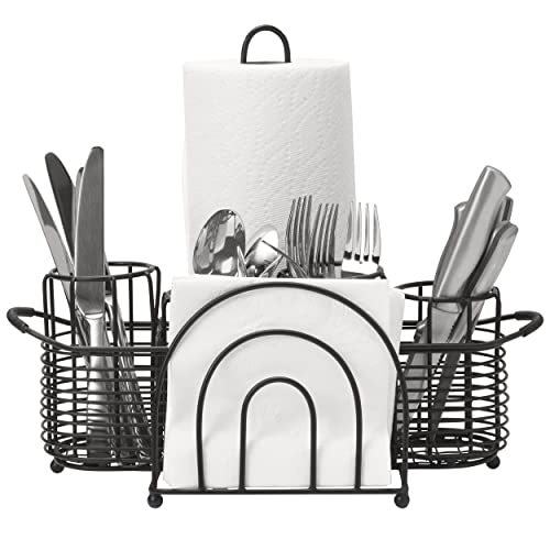 Gourmet Basics by Mikasa Gourmet Basics Art Deco Picnic Buffet Caddy with Paper Towel Holder