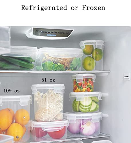 TIAN CHEN Reusable Soup Container with Lid Refrigerator, 2pcs Airtight Round Pickle Jar, Tall Bread Proofing Box, Commercial Storage Bulk Food Organization, Leak Proof, BPA Free (1pcs 50oz,1pcs 109oz)