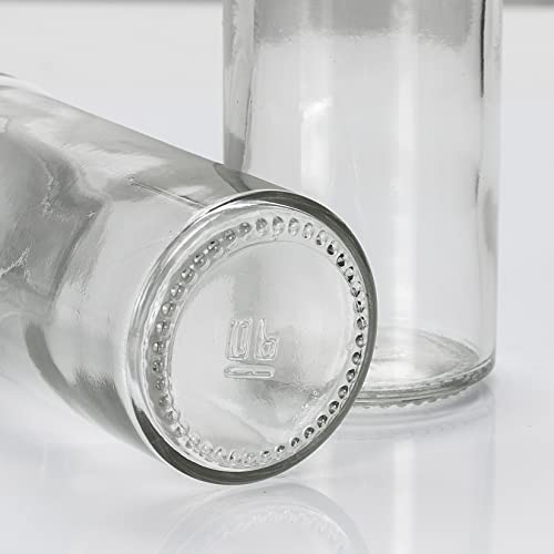 Tianifa 2 Pcs Black Spice Jars, 3 oz Glass Seasoning Bottles, Spices Container, Empty Spice Jars, Round Spice Bottles with Airtight Plastic Caps with Shaker Lids (2, clear)