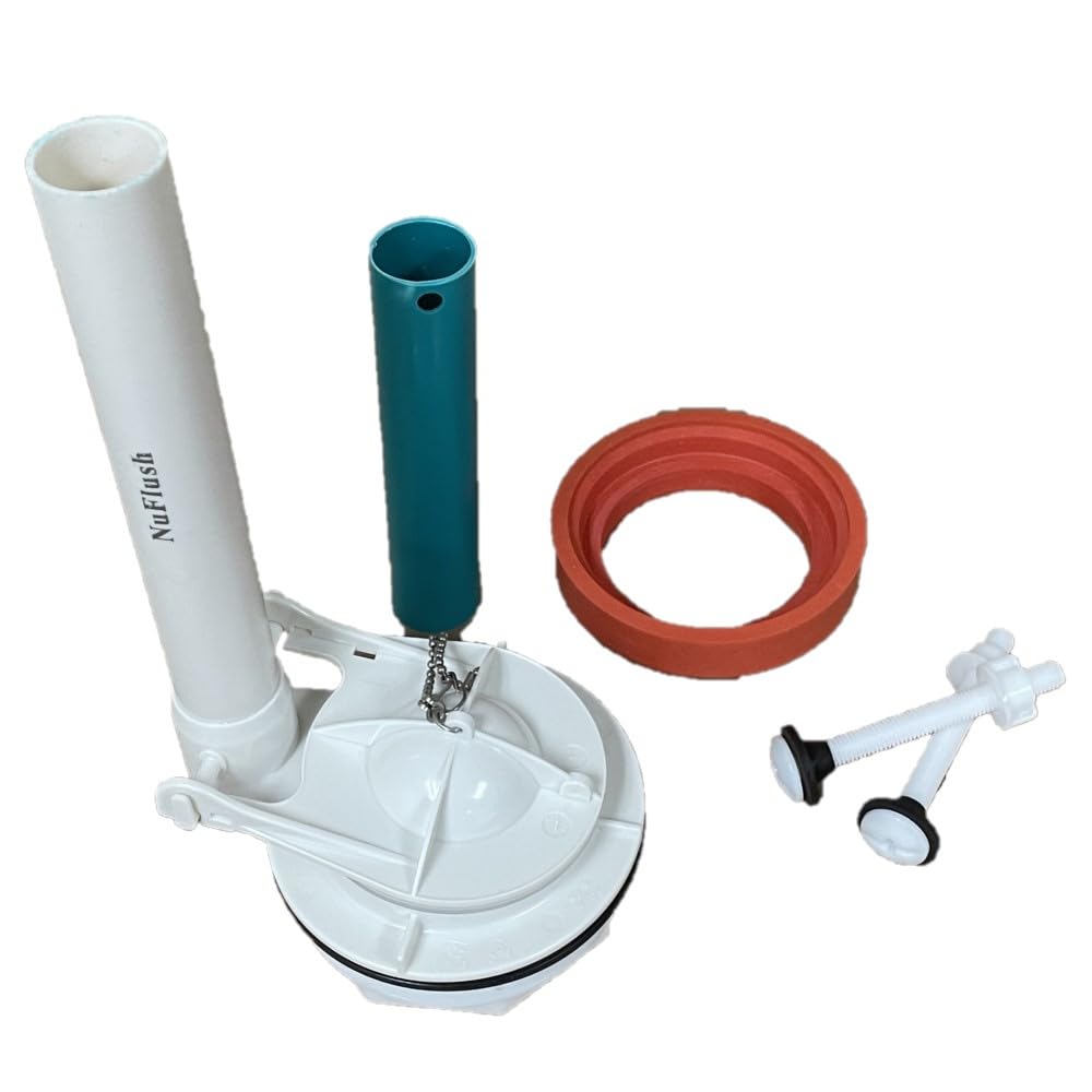 Champion 4 Two Piece Toilet Replacement Flush Valve With Overflow Extension Tube by NuFlush fits American Standard 3174.002-0070A
