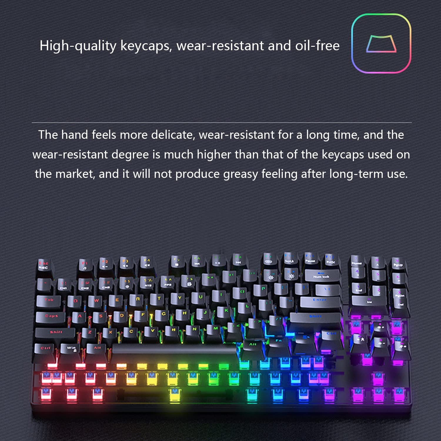 EXHNLE Mechanical Gaming Keyboard and Mouse Combo, Mechanical Keyboard Small Compact, USB Illuminated Gaming Mouse Set for Computer PC Gamer Laptop
