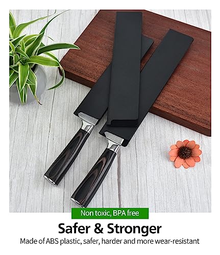 Knife Guards, 2/4/5/10/20pcs 4.7in - 12.2in Universal Knife Edge Guards, Non-BPA Knife Sheath, Waterproof Abrasion Resistant Felt Lined Knife Cover Sleeves Knife Protectors(2pcs 8.7" × 2")