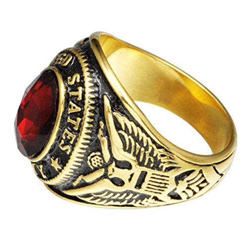 Jude Jewelers Gold Plated Stainless Steel United States Army Ring (12)