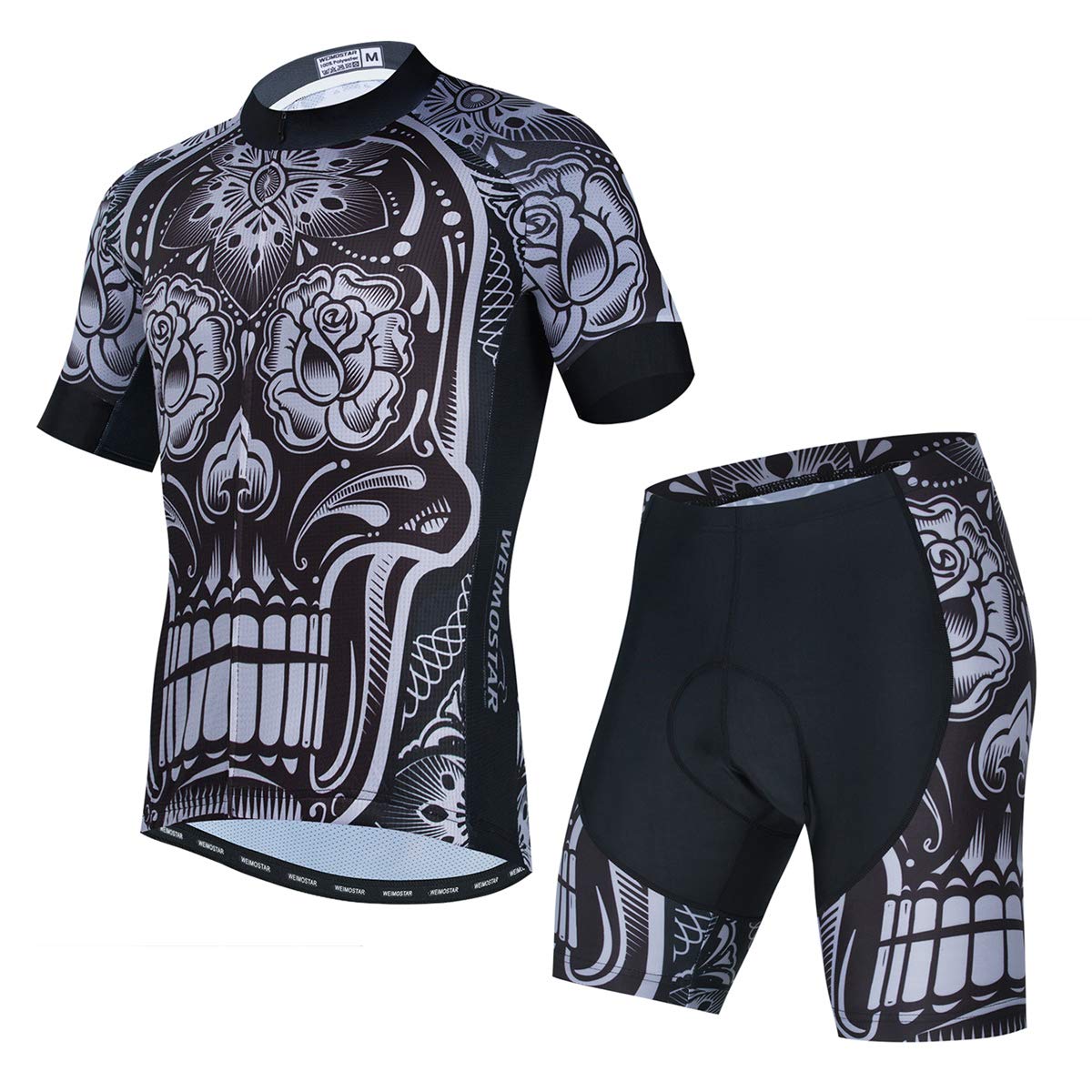 Cycling Jerseys Men Set, Breathable Bicycle Suit Mountain Bike Clothes Biking Jersey Quick Dry