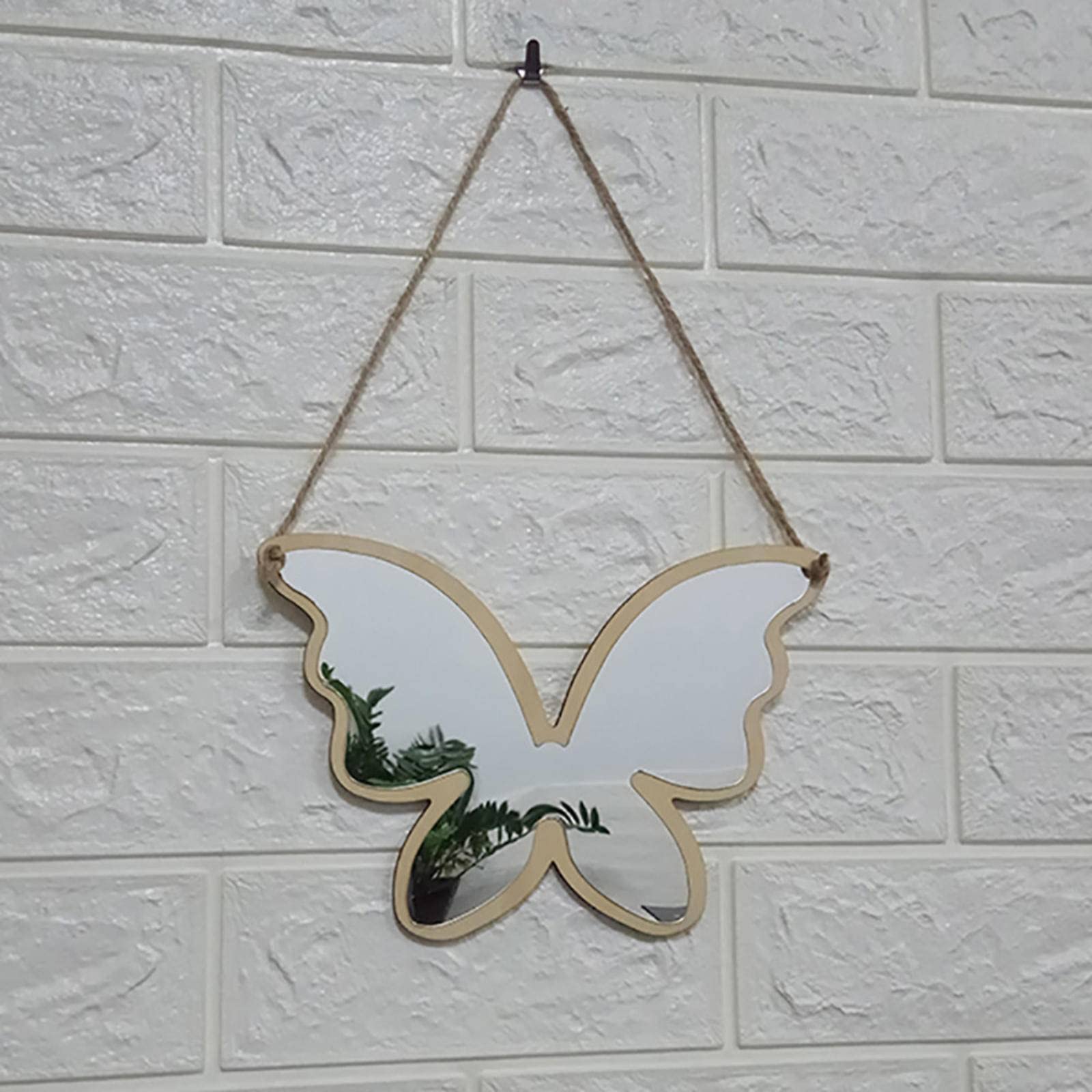 FARZI Cartoon Decorative Mirror Nordic Wooden Acrylic Mirror Creative Art Wall Decoration