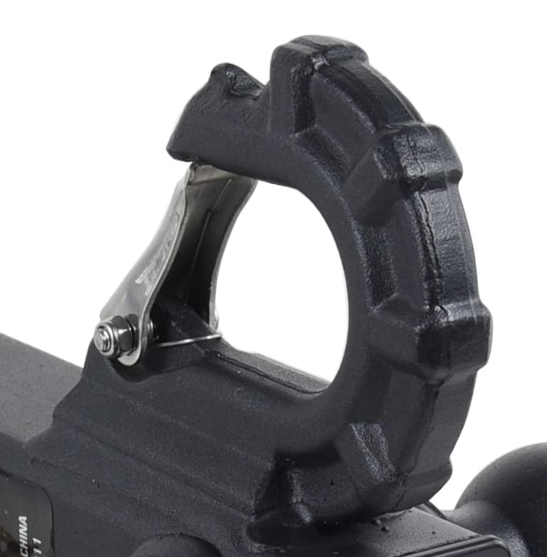 REYSUN Trailer Hitch 864011L Tri Ball Mount with Hook, Tactical Tow Hook, Fits 2 inch Hitch Receiver, Secure with Self-Lock Latch, Matt Black, 5/8 Inch Hitch Lock IncludedâŚ