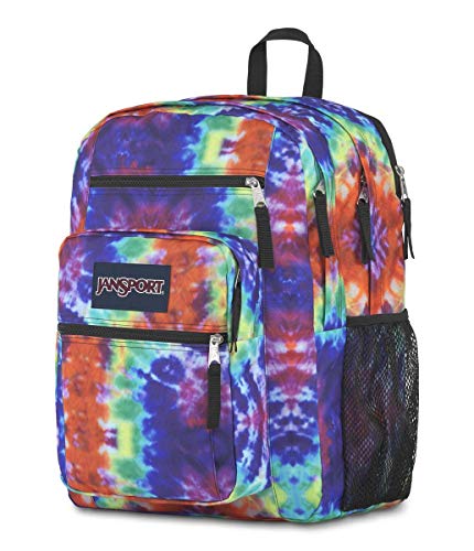 JanSport Big Laptop Backpack for College - Computer Bag with 2 Compartments, Ergonomic Shoulder Straps, 15” Laptop Sleeve, Haul Handle - Book Rucksack, Red Hippie Days