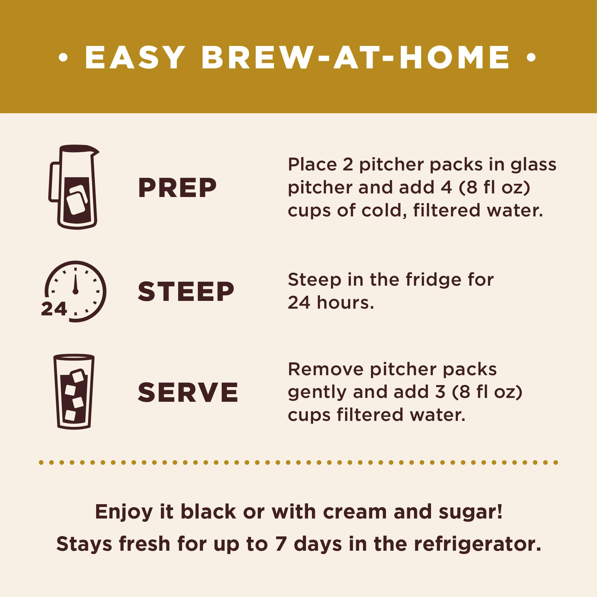 Don Francisco's Organic Cold Brew Coffee, 8 Pitcher Packs (makes 4 pitchers)