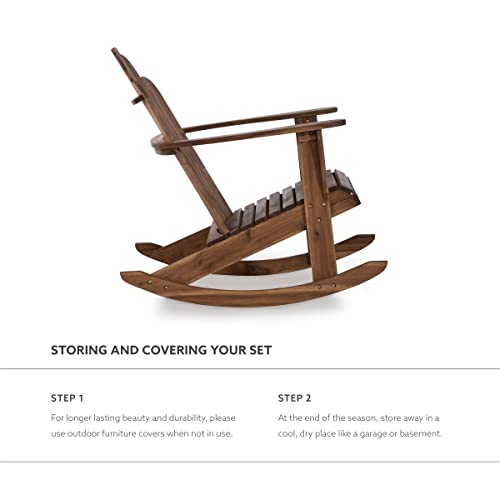 Linon Woodstock Rocking Chair, Teak