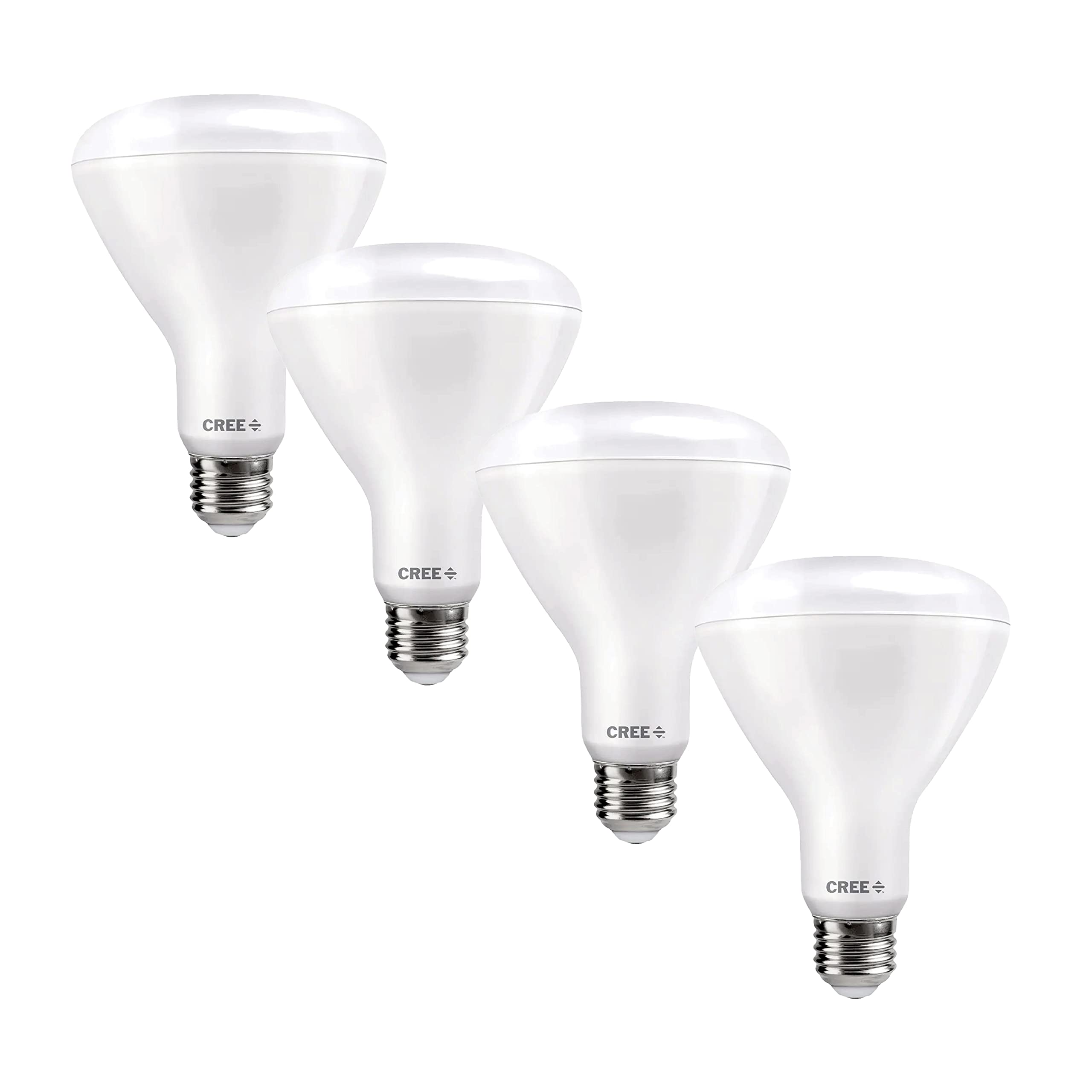 Cree Lighting Exceptional Series BR30 Bulb, 2700K Dimmable LED Bulb, 100W + 1400 Lumens, Soft White, [4] 1 Packs (TBR30-14027FLFH25-12DE26-1-11004S-D-MP)