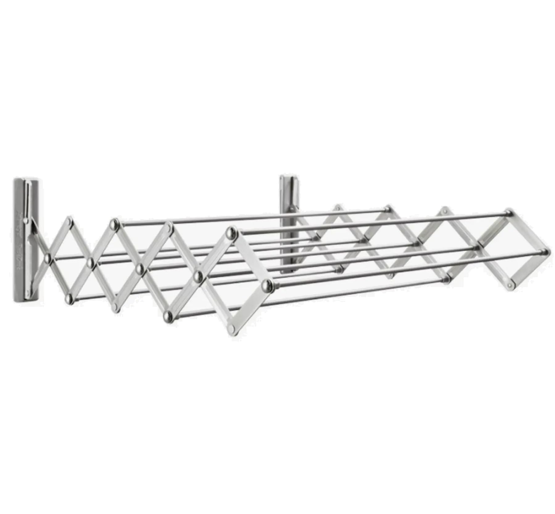 TOTES BABIES - Space Saver Pro Wall-Mounted Aluminum Clothes Drying Rack - Expandable, Rustproof, 31.5" Wide Accordion Laundry Rack for Indoor/Outdoor Use (Aluminum)