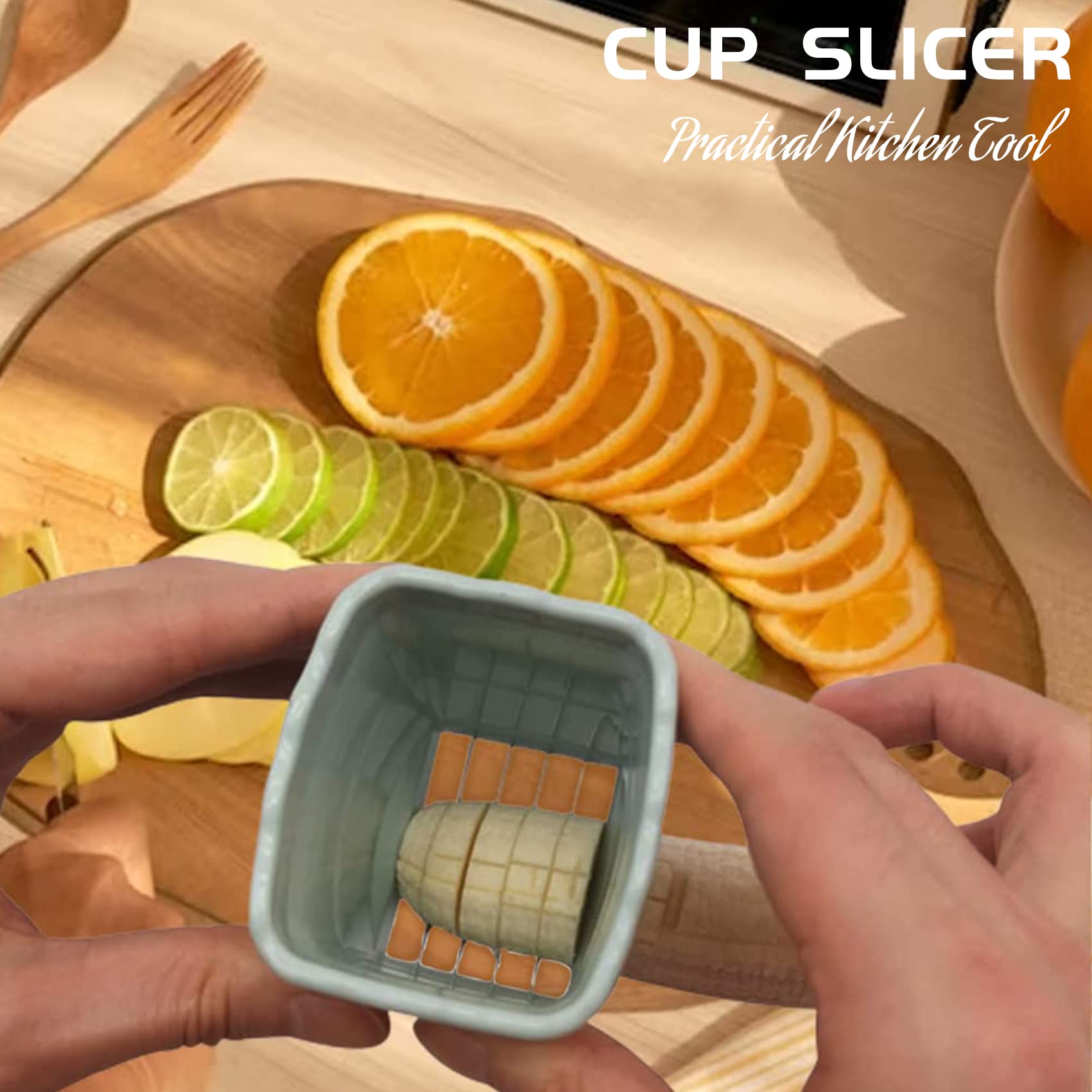 Cup Slicer - [NEW] Fruit Slicer Cup Egg Slicer, Stainless Steel Banana Strawberry Cutter, Quickly Making Soft Fruits, Vegetables Cutting Kitchen Gadget (Mixed Color (Pack of 3))