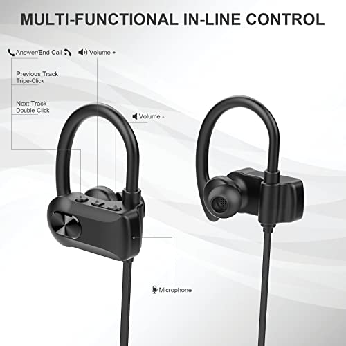 JUSTRVN Wired Earphone, in-Ear Headphone with Ear-Hook&Noise Isolation Earbuds with Microphone & Custom-Fit Ear Tips, 3.5mm Jack headsets Compatible with Smartphone/iPad/Desk Laptop