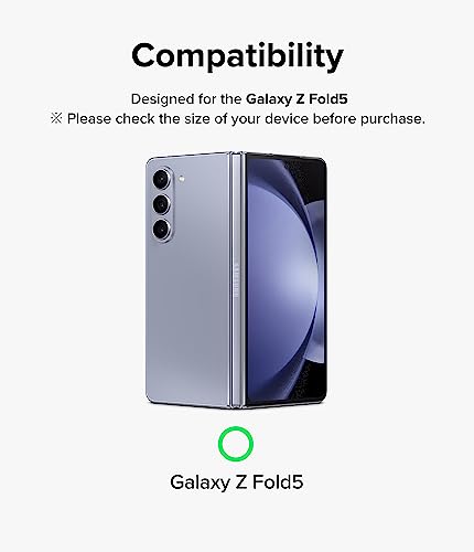 Ringke Camera Lens Frame Glass Compatible with Samsung Galaxy Z Fold 5 Camera Lens Protector, Tempered Glass Covers and Aluminum Alloy Frames - Black