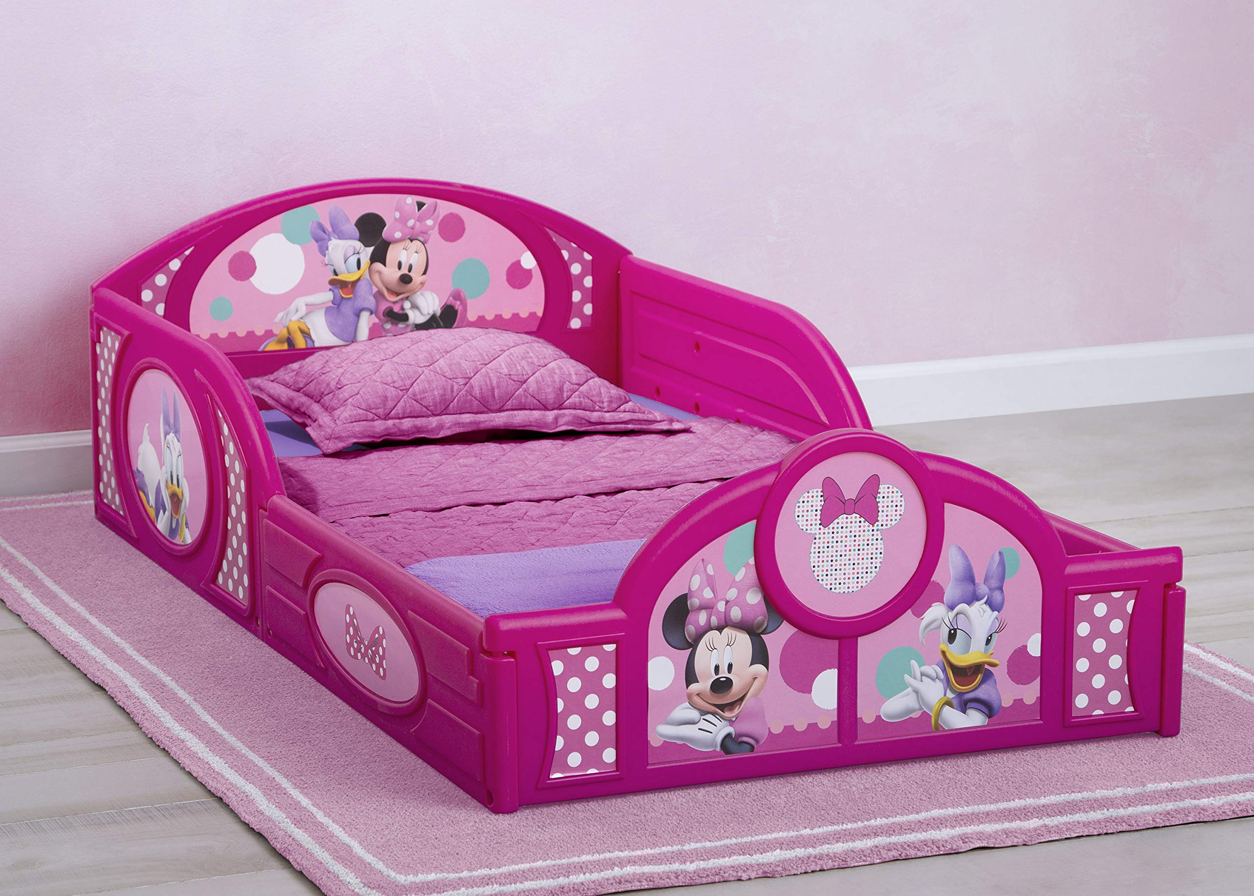Delta Children Disney Frozen II Plastic Sleep and Play Toddler Bed with Attached Guardrails