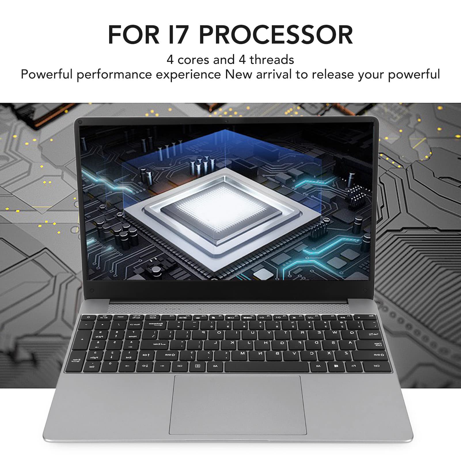 Dpofirs Laptop 15.6in, 16GB 256GB Windows10 Laptop PC, for Intel I7 Sixth Generation CPU, HDMIx1, USB3.0, Keyboard Backlight, 5000mAh, Gifts