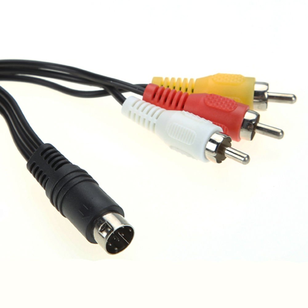 CHILDMORY 1.8m Audio Video AV Wire Cable 9Pin to RCA Connection Cord for Genesis 2 3