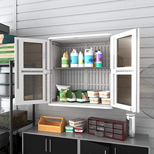 HOMSPARK Bathroom Wall Cabinet, Multifunctional Medicine Cabinet with Shelf, Wall Mounted Storage Cabinet for Bathroom, Laundry Room, Kitchen, Garage