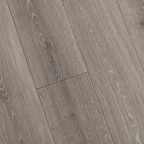 Mohawk Advance Waterproof Laminate Flooring, Seashore Oak Look, 12 mm T x 7.5 in. Wide x 47.25 in. Length, EIR Texture, Matte, (9 Planks), (22.09 sqft/case)