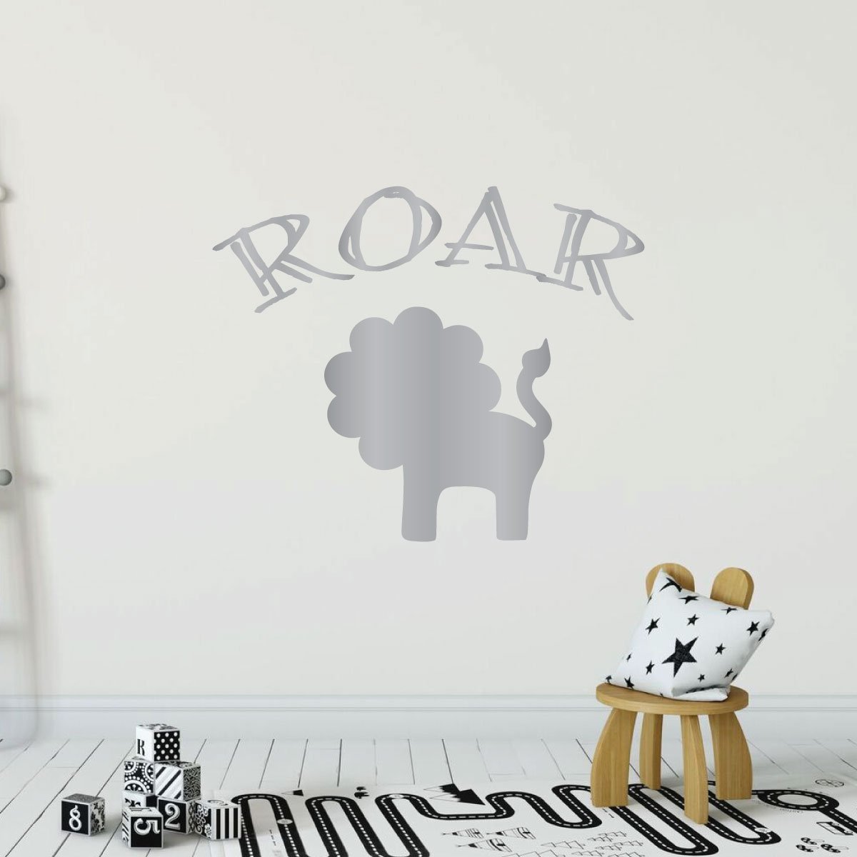 Children's Room Wall Decal - Lion Roar- Boys or Girl's Bedroom Decoration, Playroom or Nursery Room Decor