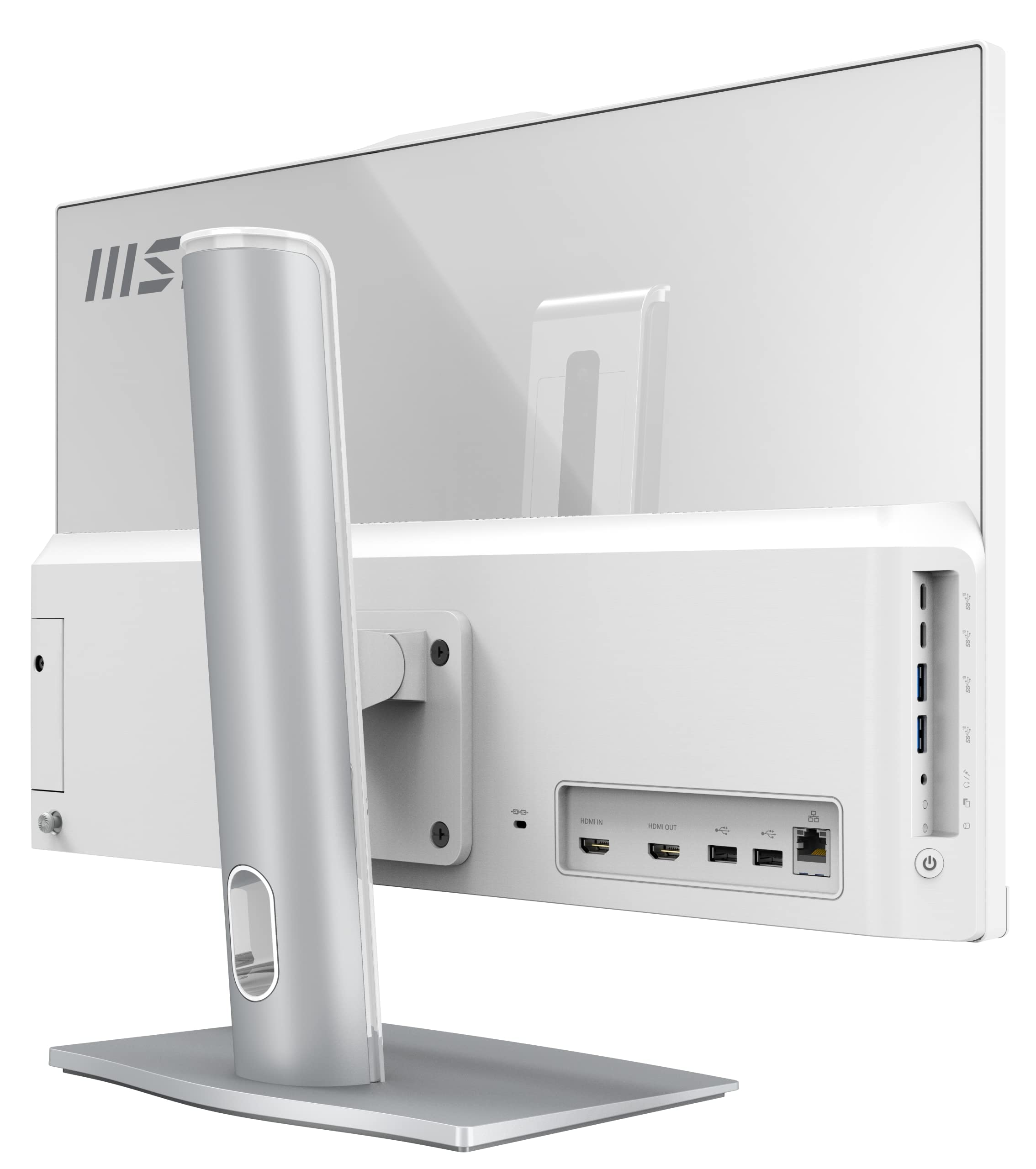 MSI Modern AM242TP AIO Desktop, 23.8" FHD Touchscreen, Intel Core i7-1165G7, 16GB Memory (Dual-CHL), 512GB SSD, WiFi 6, BT 5.1, FHD Webcam, White, Windows 11 Home (11M-873US)