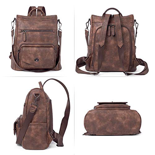 CLUCI Backpack Purse for Women Fashion Large Size Leather Backpacks Convertible Anti-theft Bag
