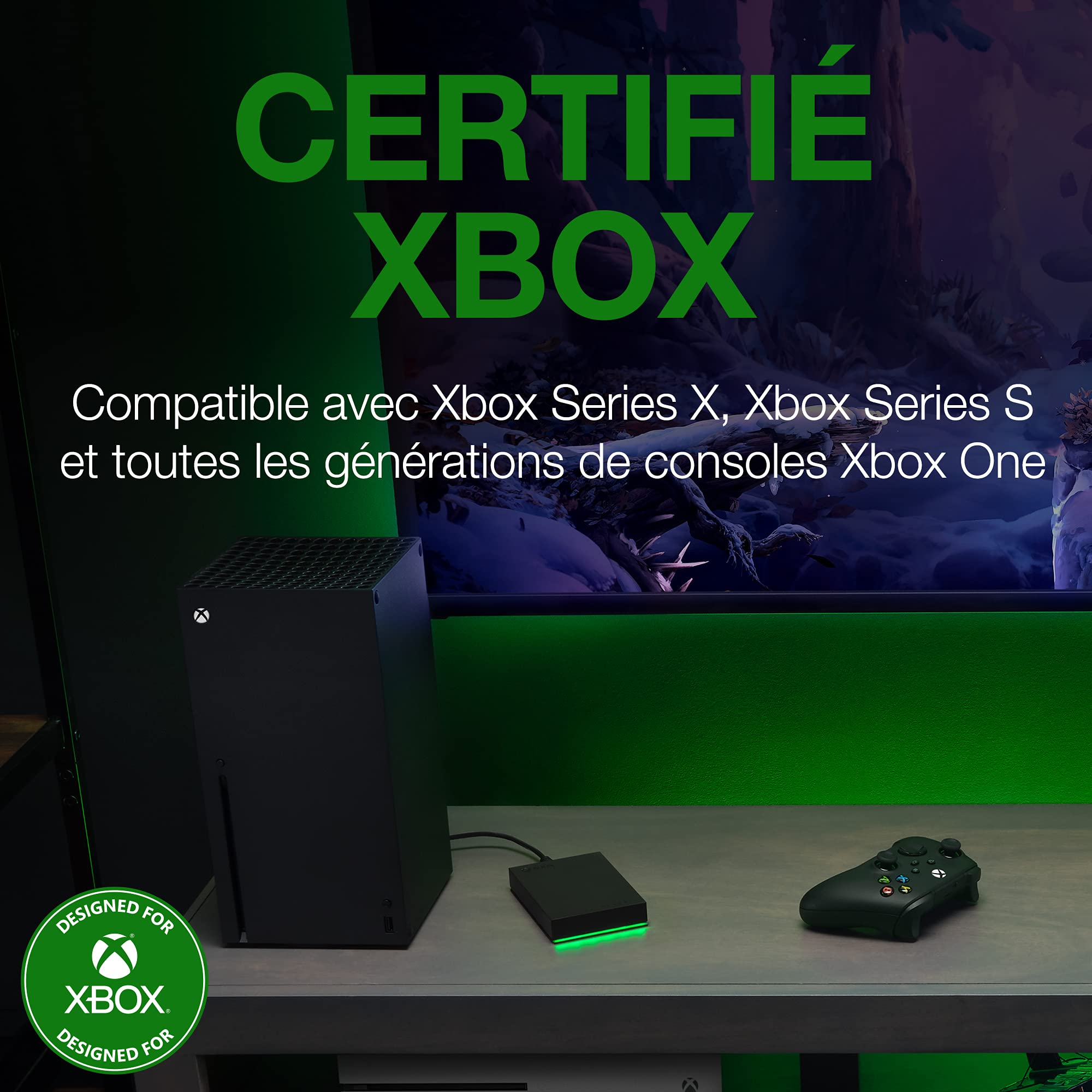 Seagate Game Drive for Xbox, 4 TB, External HDD, for Xbox One, 2 Years Rescue Services (STKX4000400)
