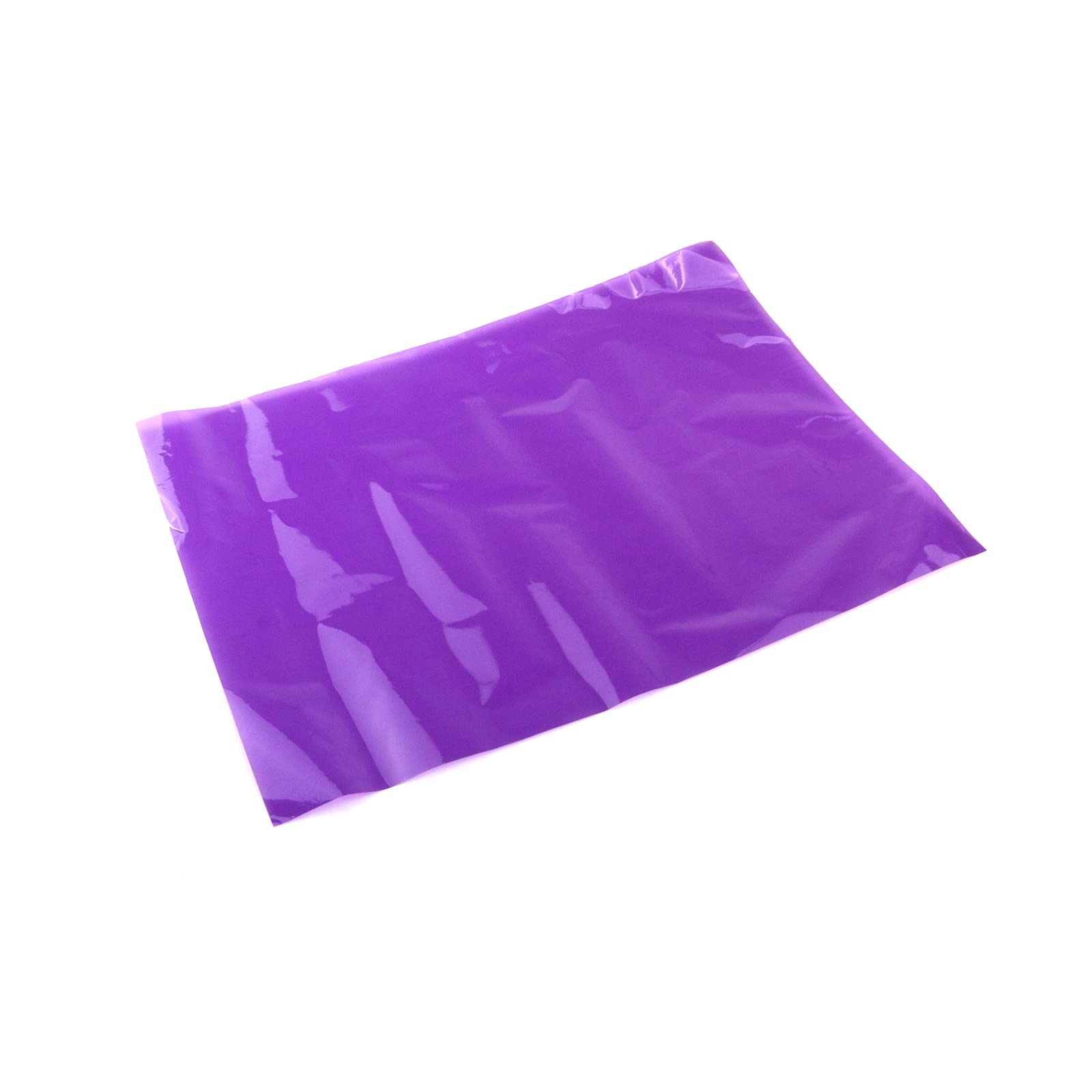 Curqia 20pcs Cellophane Wrap Transparent Purple Cello Sheets for Gift Baskets DIY Arts Crafts Decoration, 9.84×13.78 Inch