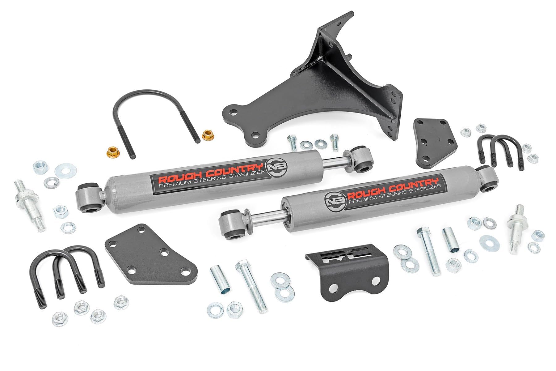 Rough Country N3 Dual Steering Stabilizer for 05-24 Ford Super Duty - 8749130