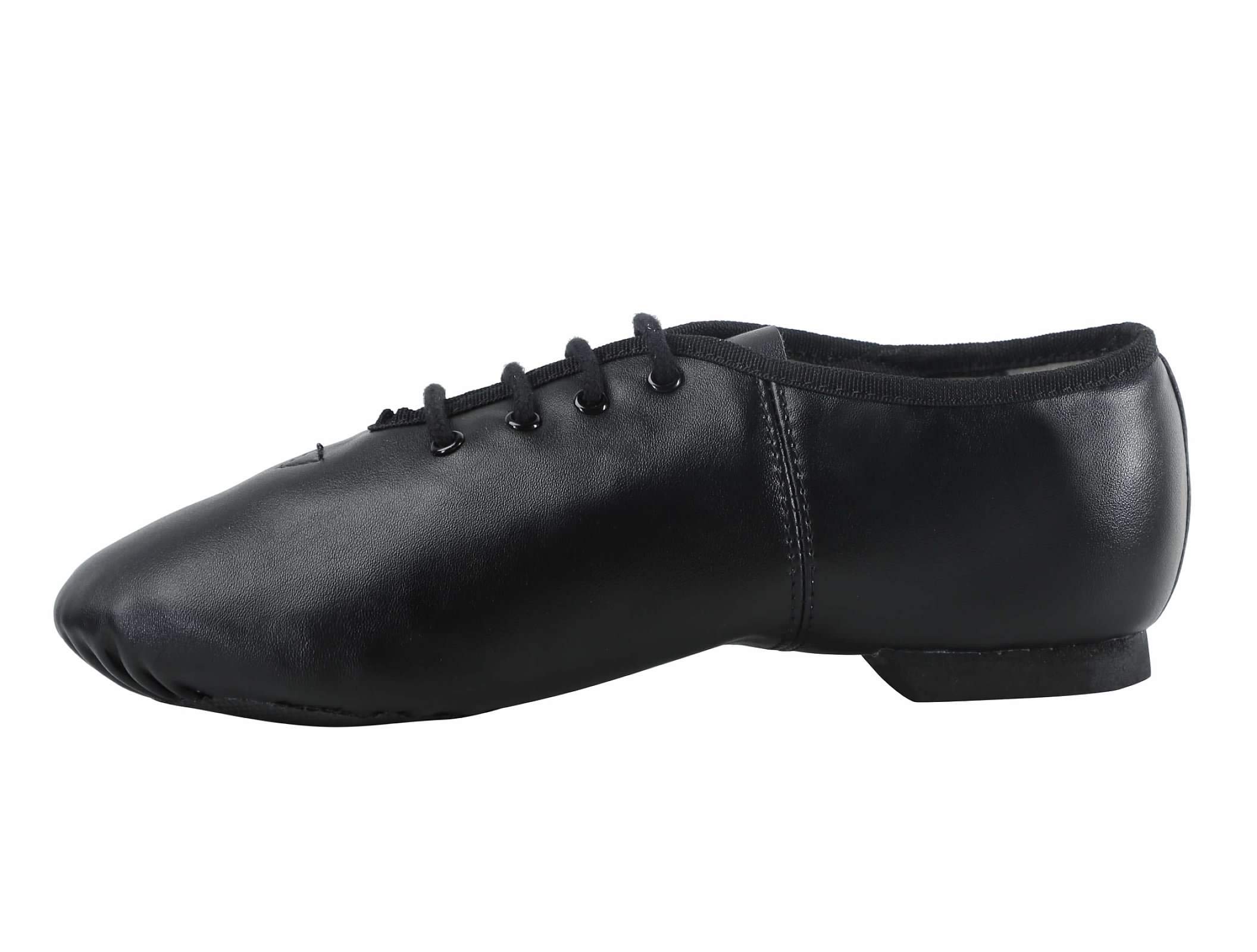 Dynadans Unisex PU Leather Upper Lace Up Jazz Shoe for Women and Men's Dance Shoes-Black-5.5M