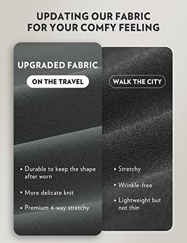 CRZ YOGA Womens 4-Way Stretch Athletic Pants - High Waisted Sweatpants Pockets Trave Lounge Workout Casual Work Trousers Black Small