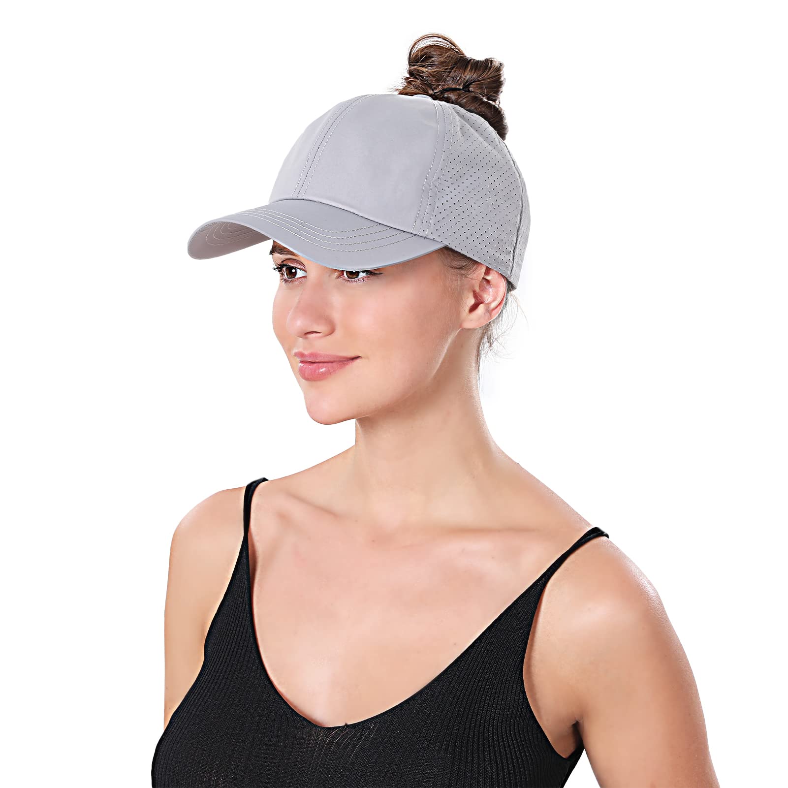 Criss Cross Ponytail Hat Women Mesh Baseball Caps Messy Bun Ponycaps Spring Summer Running Outdoor Sports Dad Hat