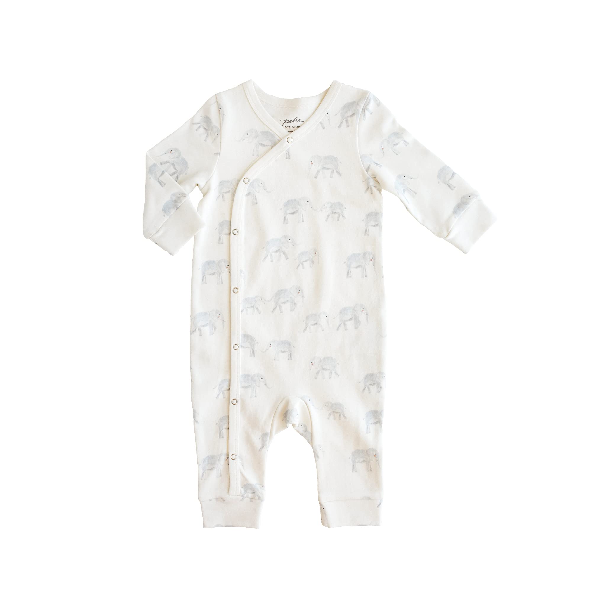 PEHR Romper Elephant/0-3 mos. Deep Sea
