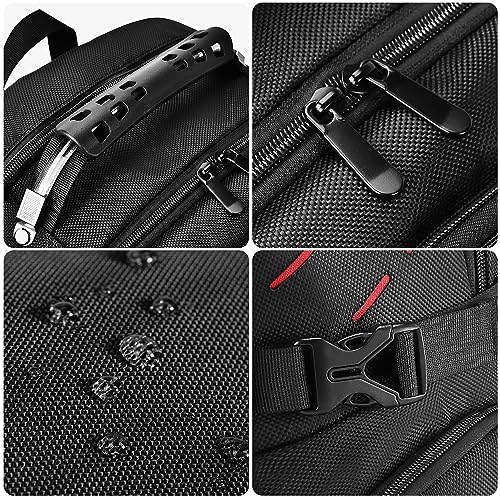 Lekakii Travel Laptop Backpack for Men, Extra Large Waterproof Backpack for Traveling On Airplane, 17.3 Inch Business Computer Bag Black Backpack 45L