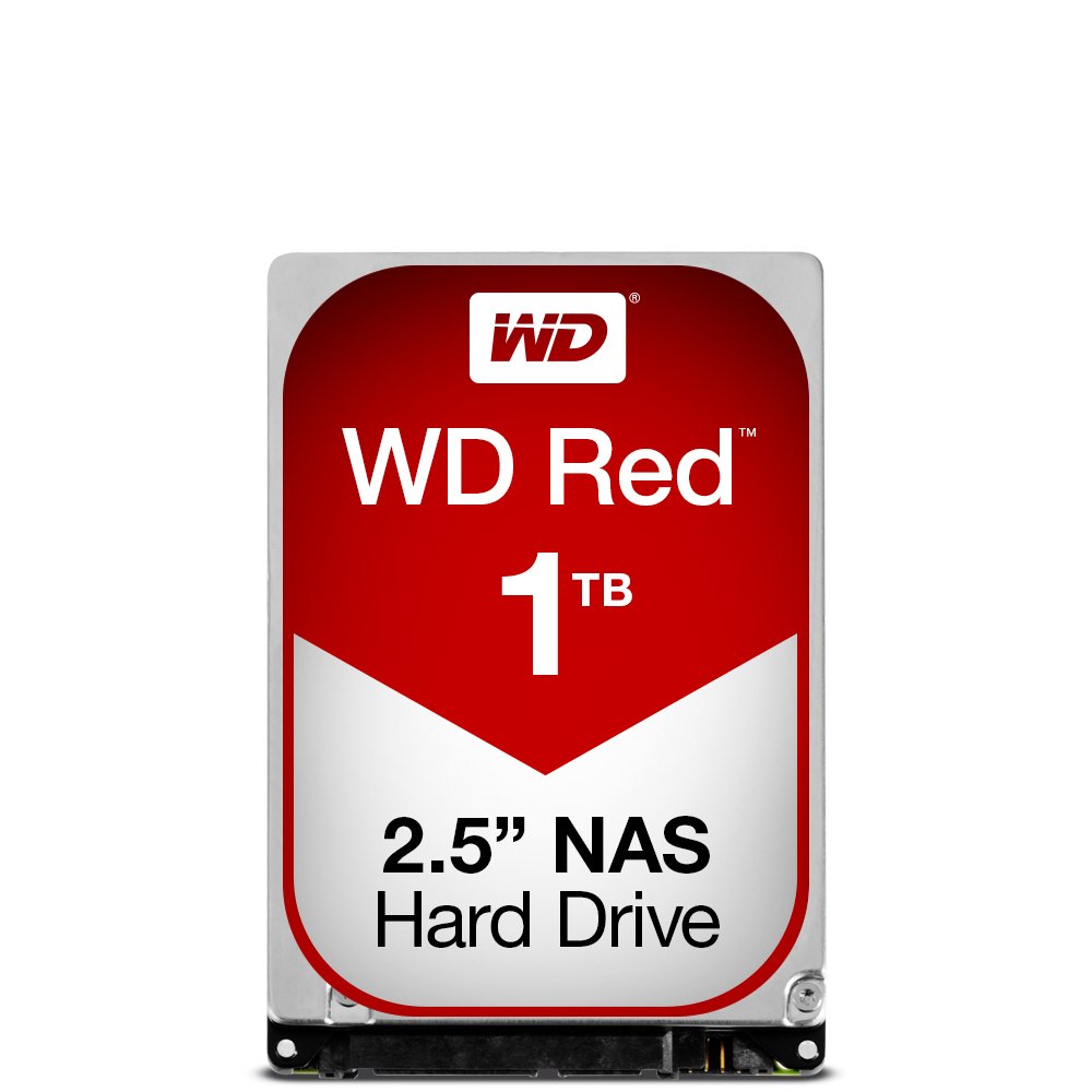 Western Digital 1TB WD Red Plus NAS Internal Hard Drive - 5400 RPM Class, SATA 6 Gb/s, CMR, 16 MB Cache, 2.5" - WD10JFCX