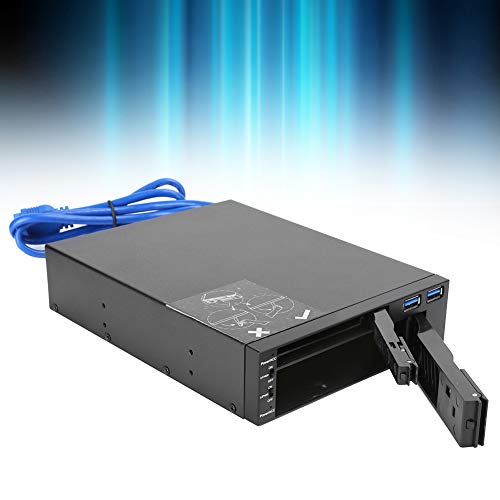 Hard Drive Enclosure, Impact Resistant Safe Hard Disk Mobile Rack Large Capacity Dual USB Port for Win7