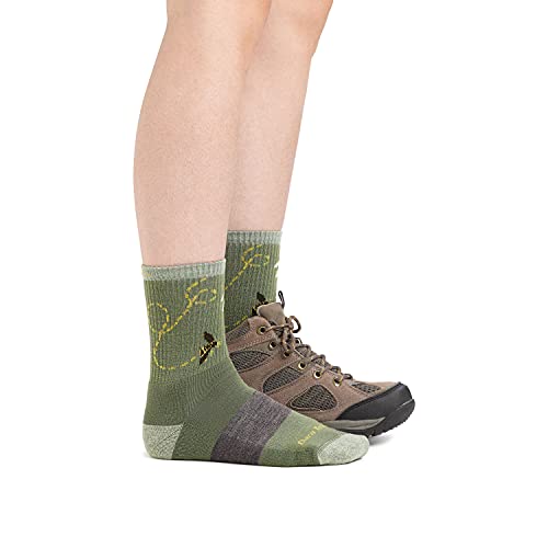 Darn Tough Vermont Queen Bee Micro Crew Lightweight with Cushion Willow SM (US 4.5-7)
