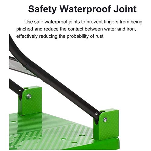 FBITE Foldable Shopping Flatbed Heavy Duty Foldable Hand Sack Truck with Mute Wheel, Industrial Warehouse Platform Truck for Indoor Outdoor, Easy to