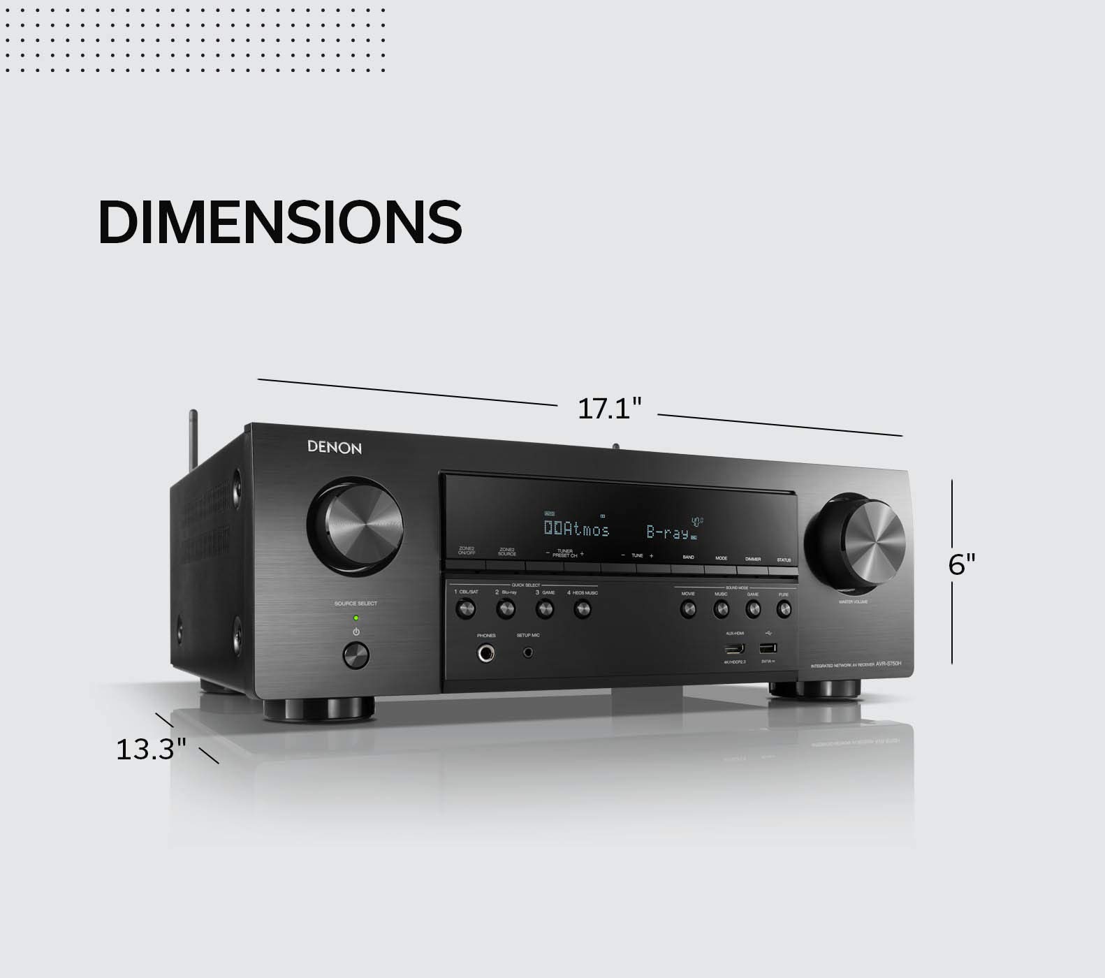 Denon AVR-S750H Receiver, 7.2 Channel (165W x 7) - 4K Ultra HD Home Theater (2019) | Music Streaming | New - eARC, 3D Dolby Surround Sound (Atmos, DTS/Virtual Height Elevation) | Alexa + HEOS