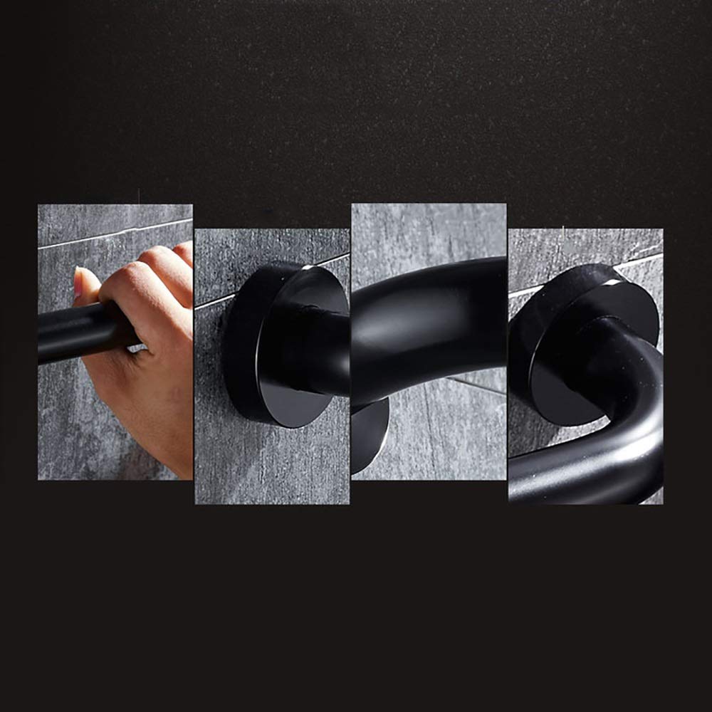 NEWCES Grab Bars,Bathroom Safety Handrail Anti-Slip Wall Mount Space Aluminum Shower Bars Towel Rack Fit Bathtub Bathroom Kitchen Stairway Use (Color : White, Size : 40cm)