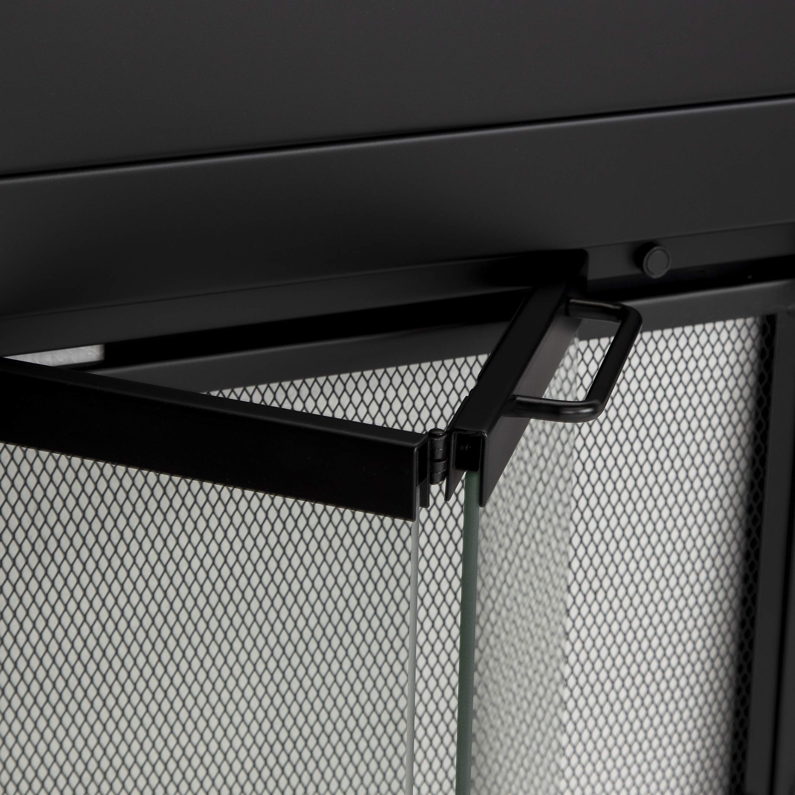 Pleasant Hearth AT-1001 1111 fireplace screen, Black Medium