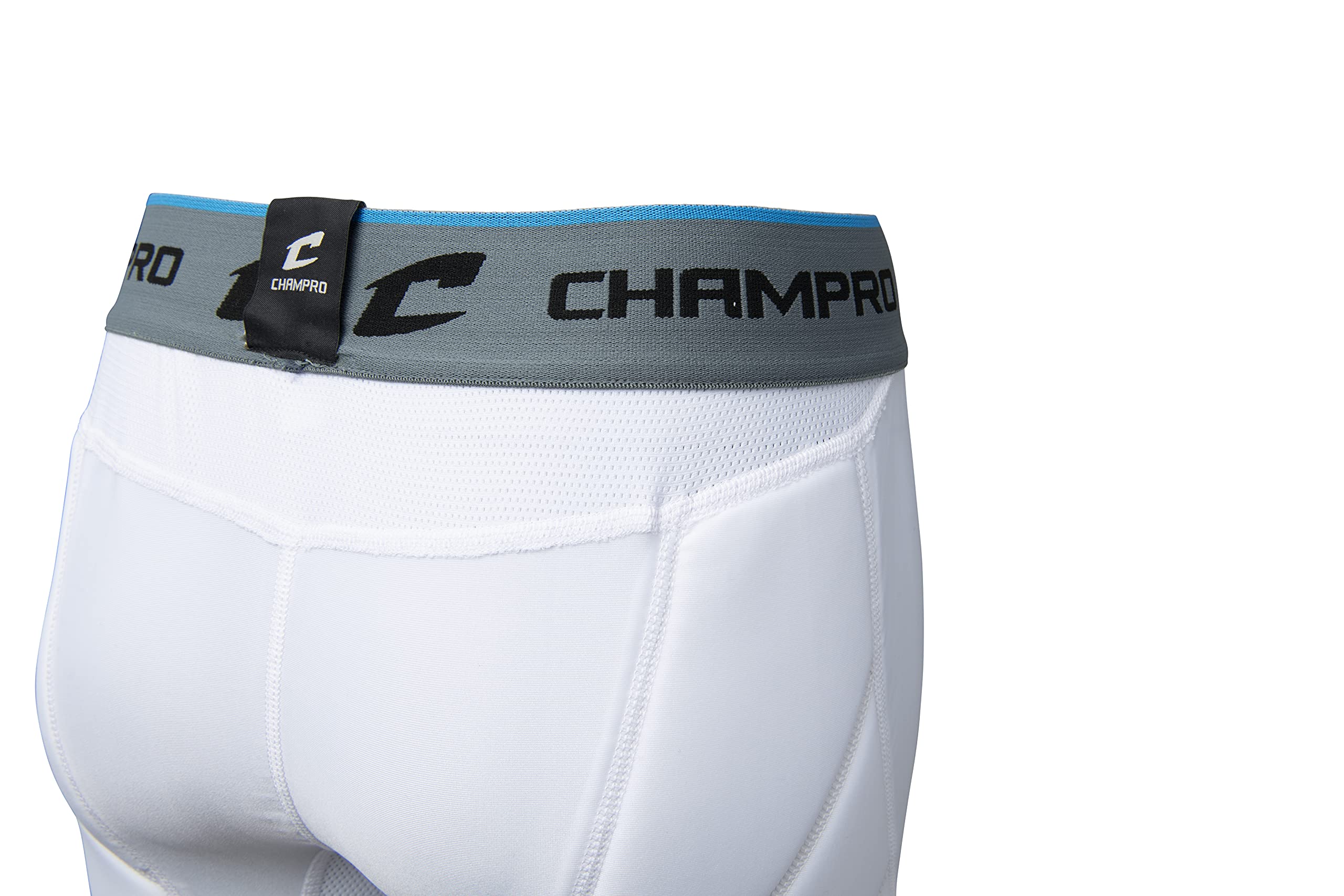 CHAMPRO Womens Fastpitch Softball Compression Windmill Sliding Short - Polyester Spandex, White, Small US