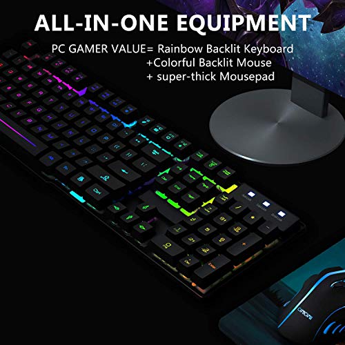 CHONCHOW Gaming Wireless Keyboard and Mouse Combo (USB Wired)
