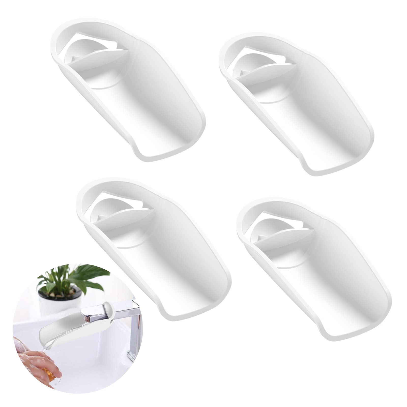 Faucet Extender for Kids, 4Pack Sink Extender for Toddlers, Bathroom Wash Tap Washing Helper, Faucet Extender for Children Baby